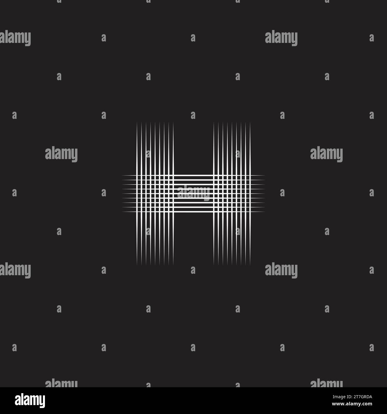 letter h stripes thin lines symbol vector Stock Vector Image & Art - Alamy
