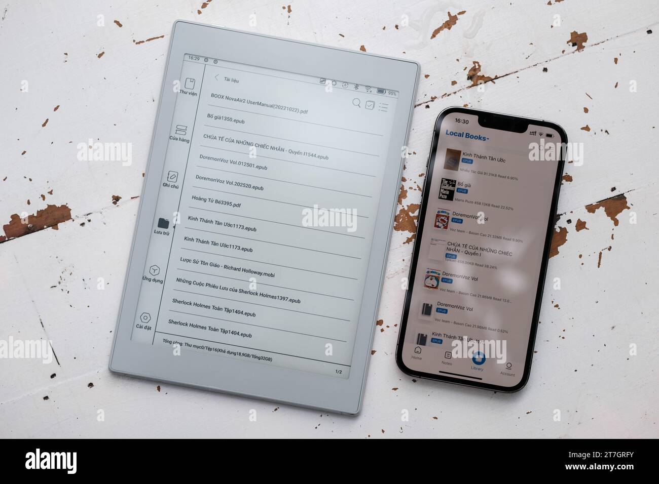 HCMC, VN - Nov 2023. Boox Tab Nova Air 2 for editorial use Stock Photo ...