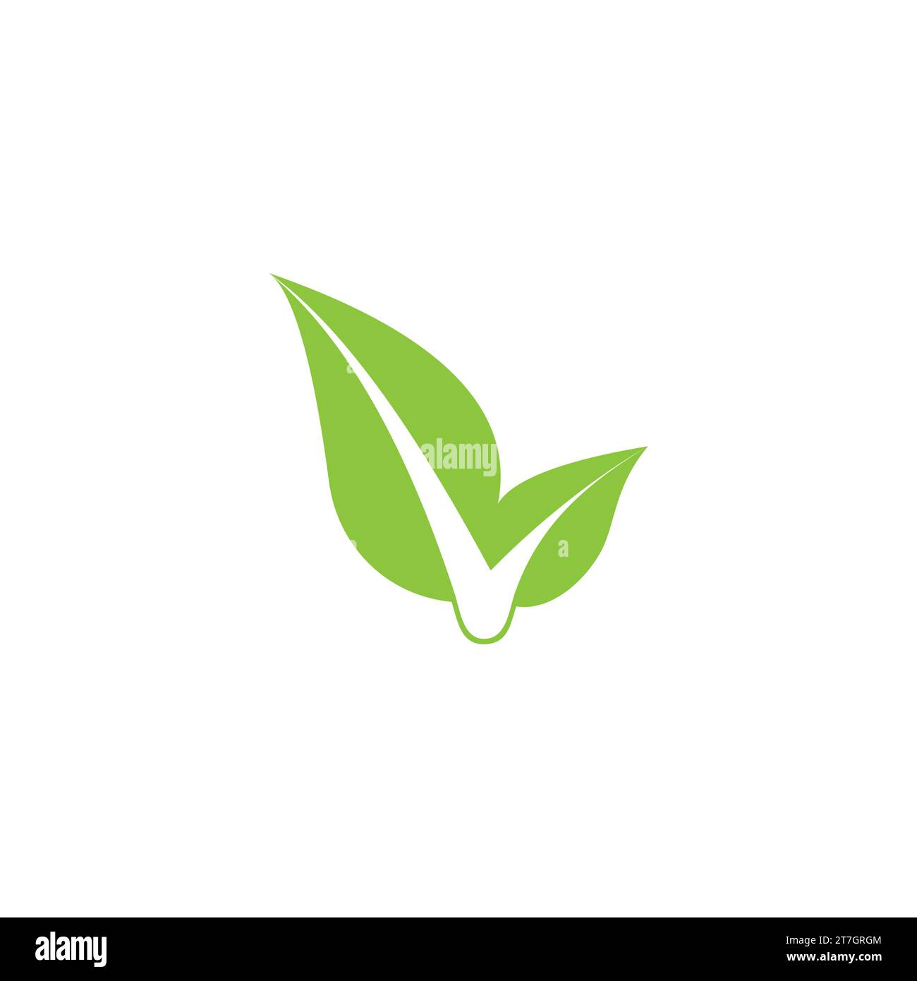 simple geometric leaf clean look logo vector Stock Vector Image & Art ...