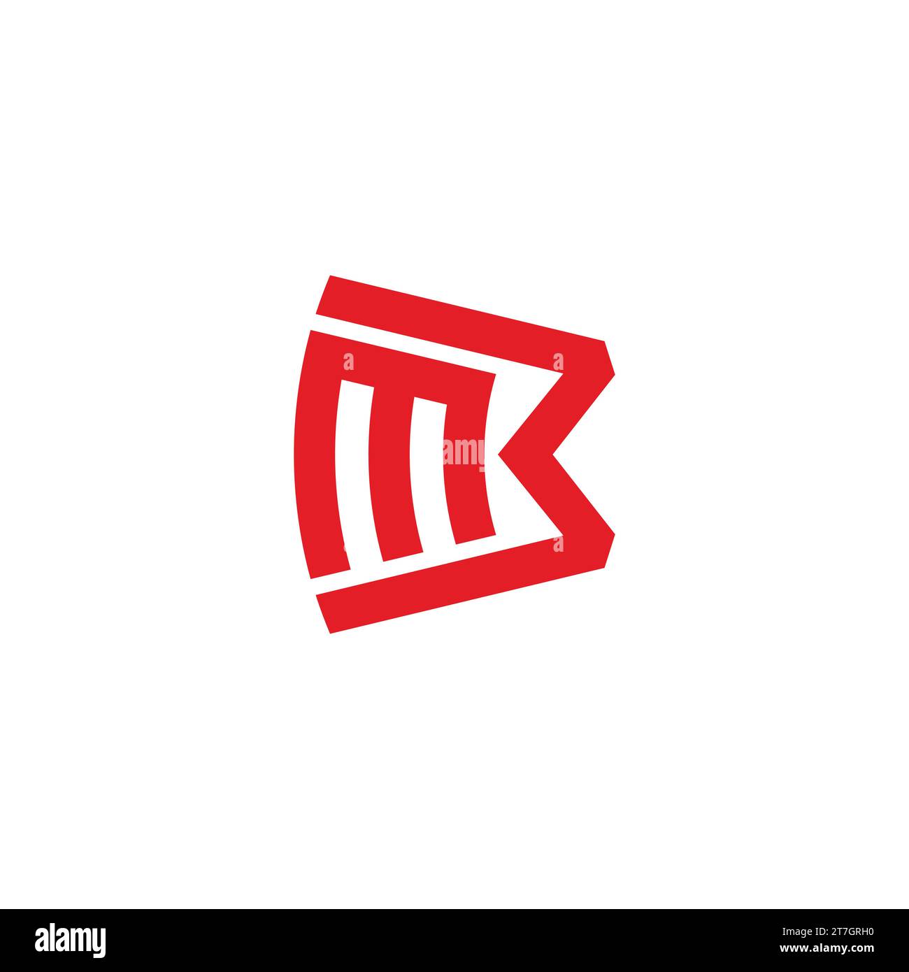 letter mb simple stripes geometric simple logo vector Stock Vector ...