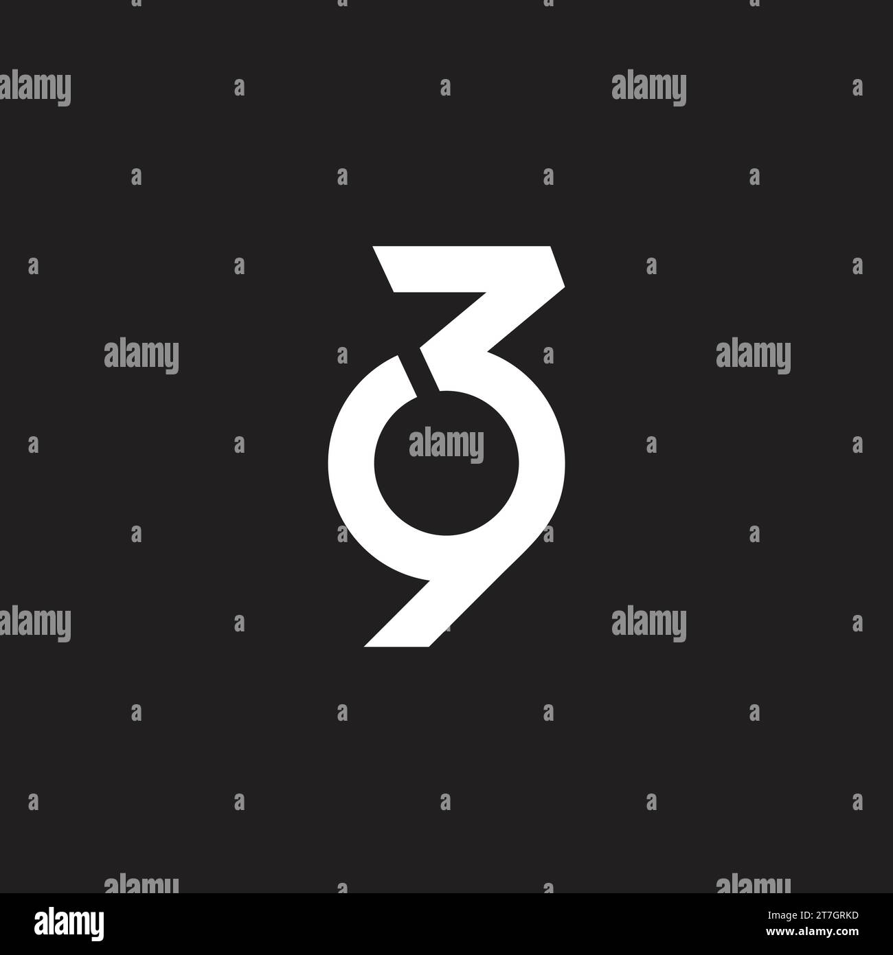 number 39 linked geometric simple logo vector Stock Vector Image & Art ...