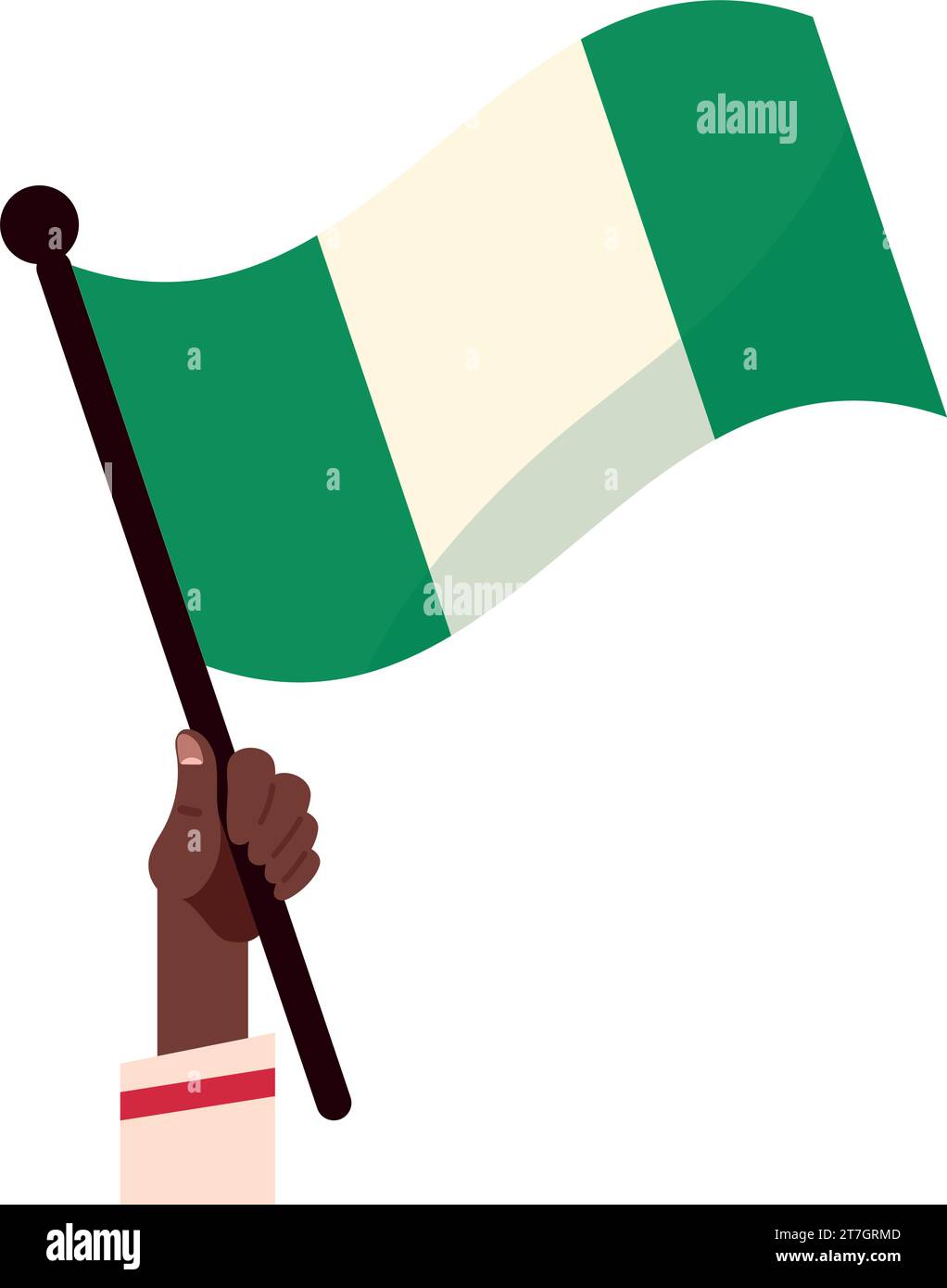 nigeria flag in hand Stock Vector Image & Art - Alamy