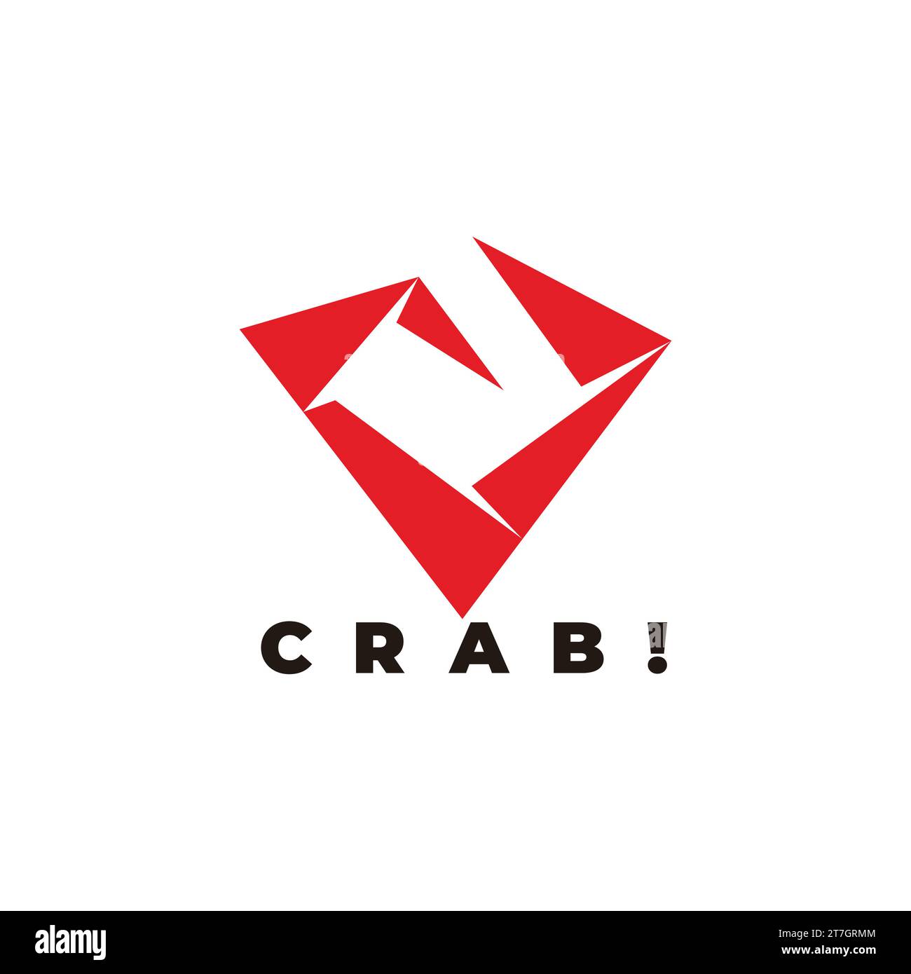 letter v crab bite symbol logo vector Stock Vector Image & Art - Alamy