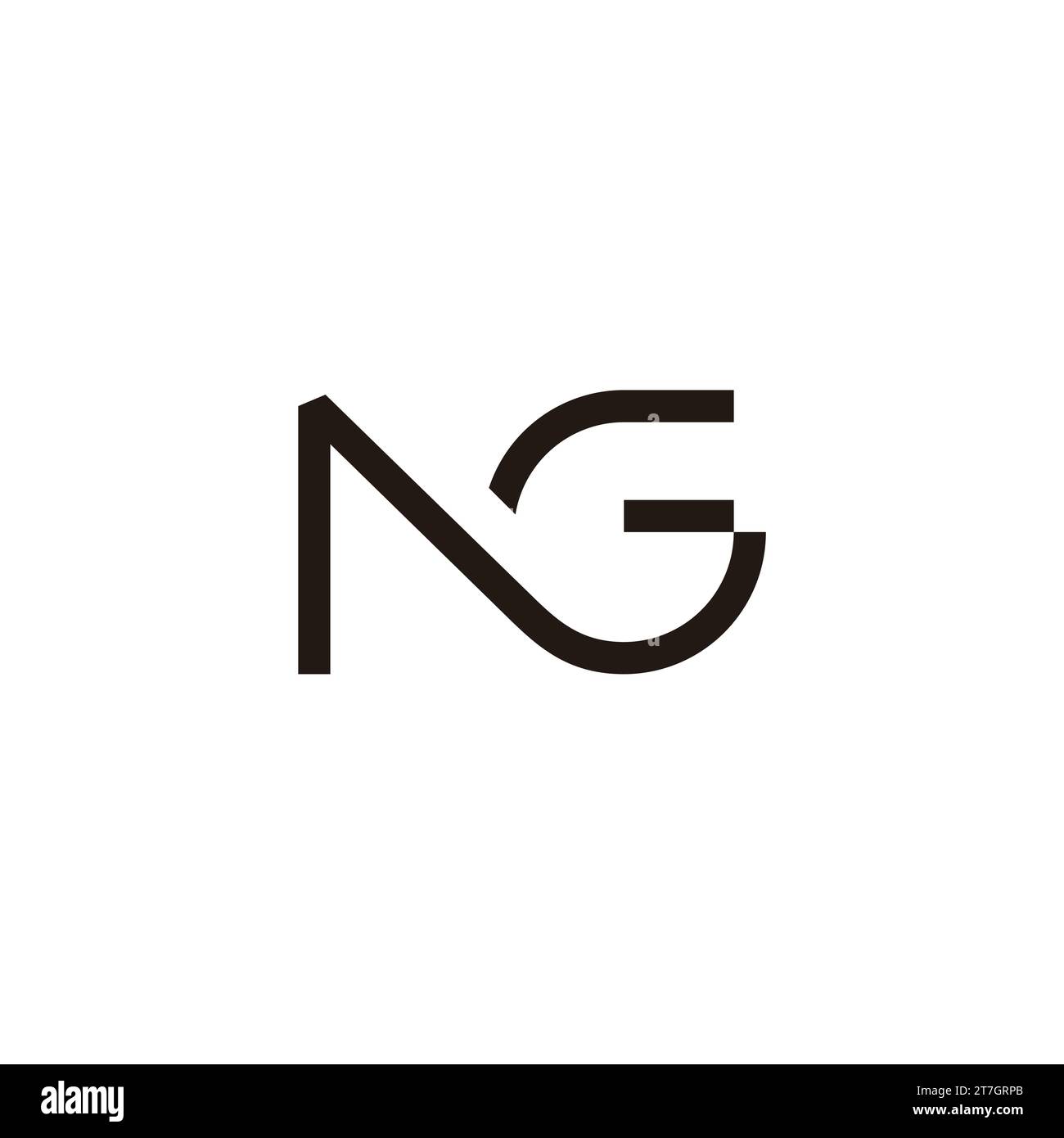 letter ng simple geometric linked line logo vector Stock Vector Image ...