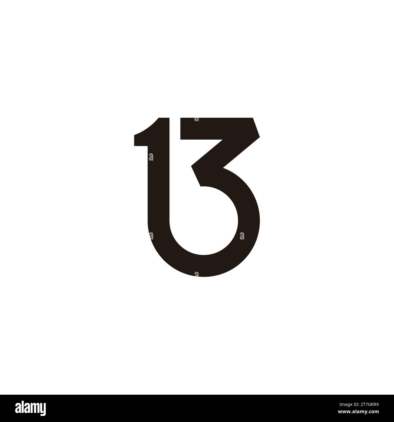 b 13 simple geometric line logo vector Stock Vector Image & Art - Alamy
