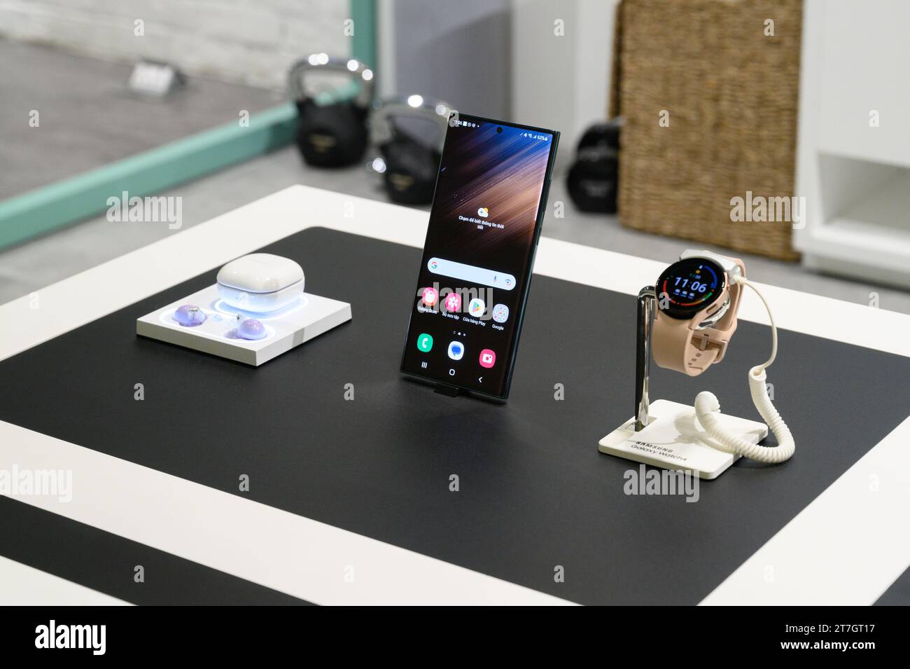 HCMC, VN - Nov 2023. Samsung ecosystem for editorial use Stock Photo ...