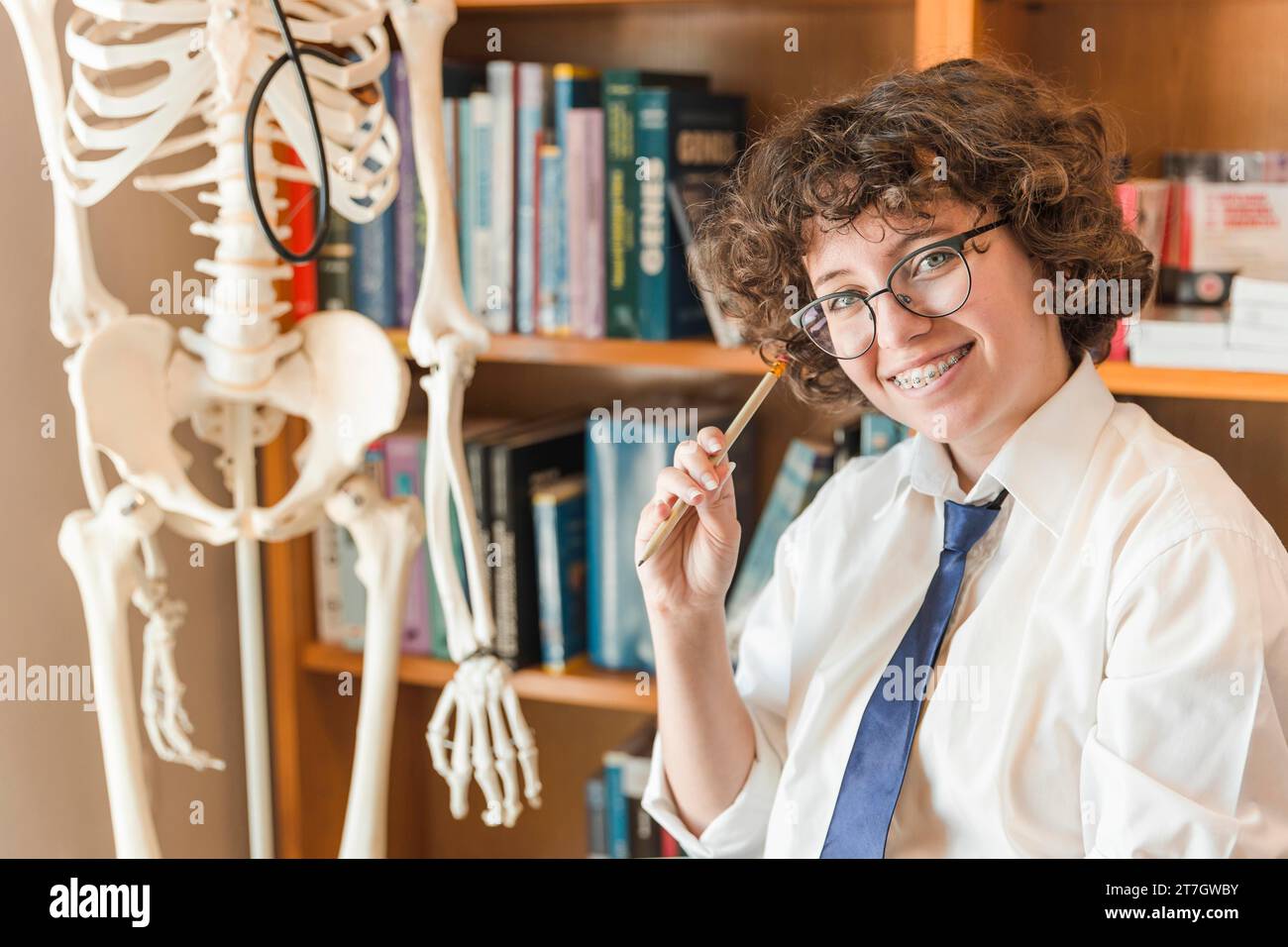 Cheerful teen girl hi-res stock photography and images - Alamy