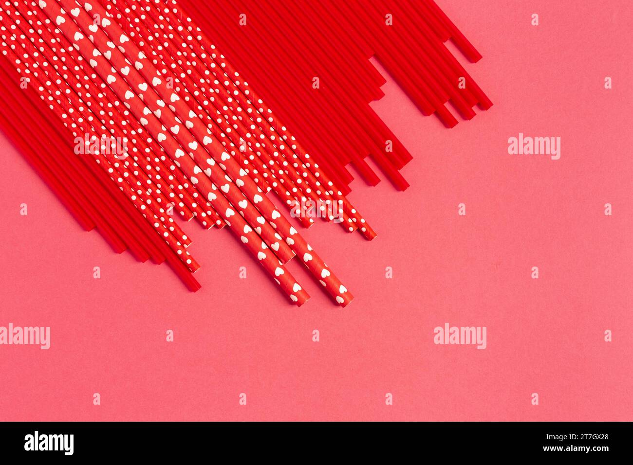 Colorful plastic straw collection top view 4 Stock Photo - Alamy