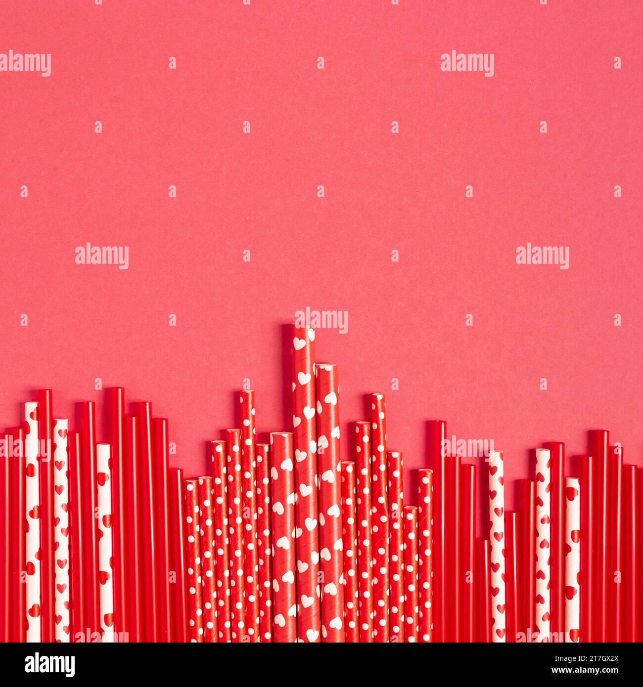 Colorful plastic straw collection top view 5 Stock Photo - Alamy