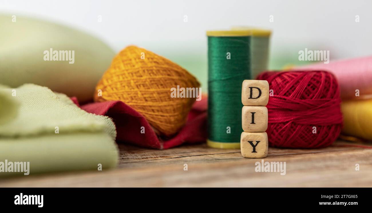 Diy elements arrangement Stock Photo - Alamy