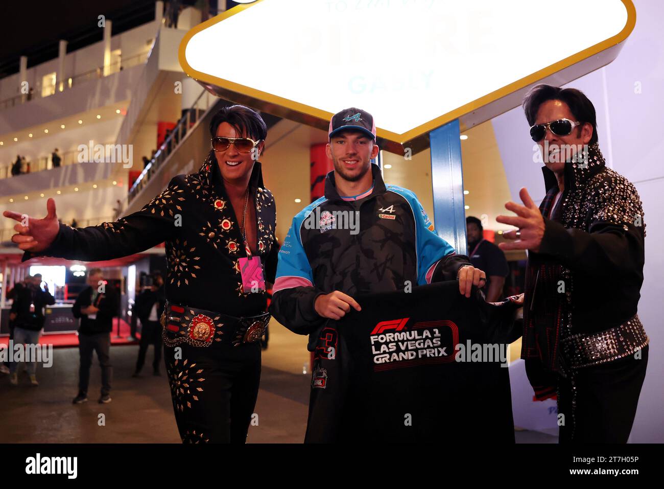 Las Vegas, USA. 15th Nov, 2023. Pierre Gasly (FRA) Alpine F1 Team with ...