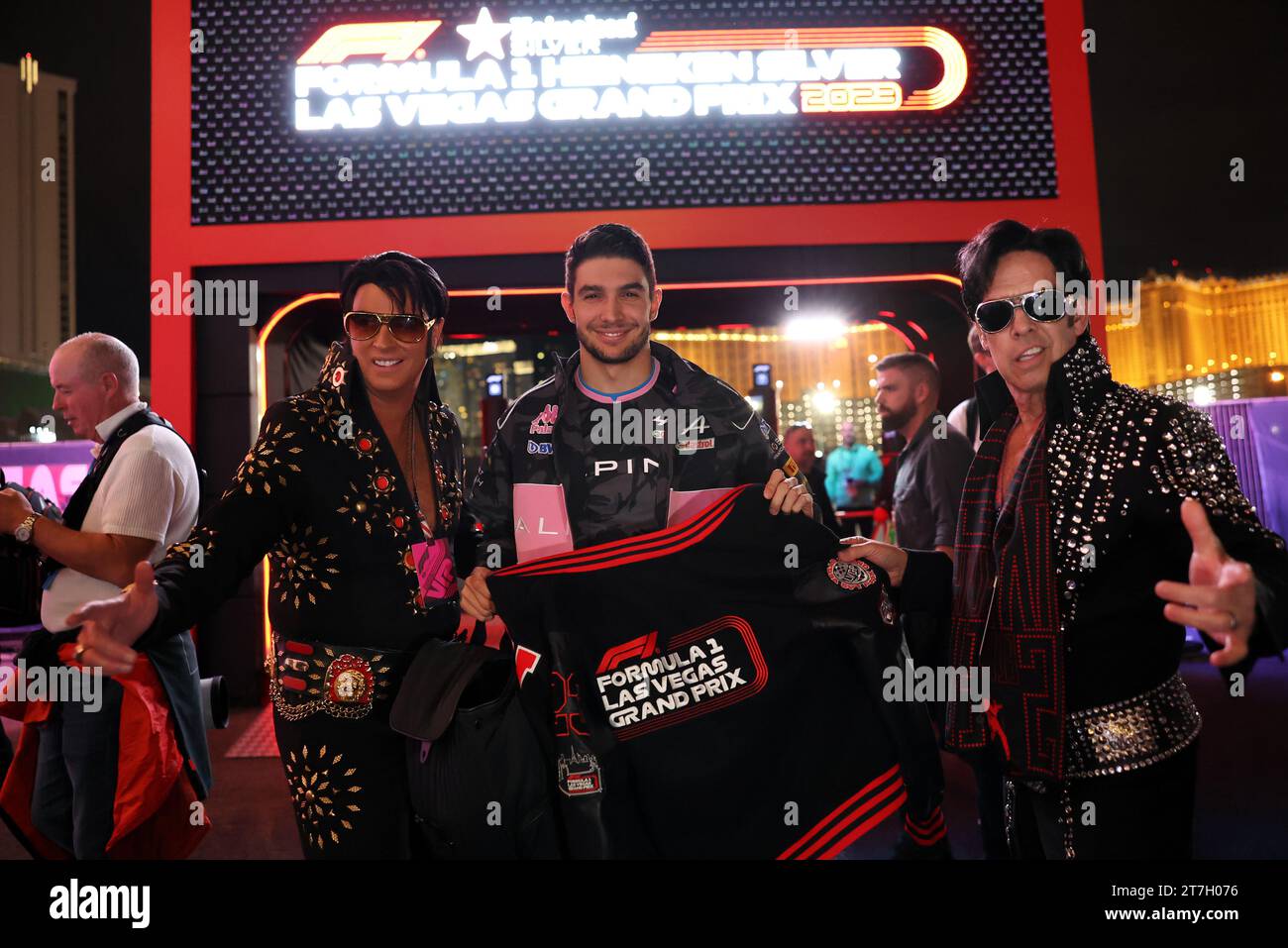 Las Vegas, USA. 15th Nov, 2023. Esteban Ocon (FRA) Alpine F1 Team with ...