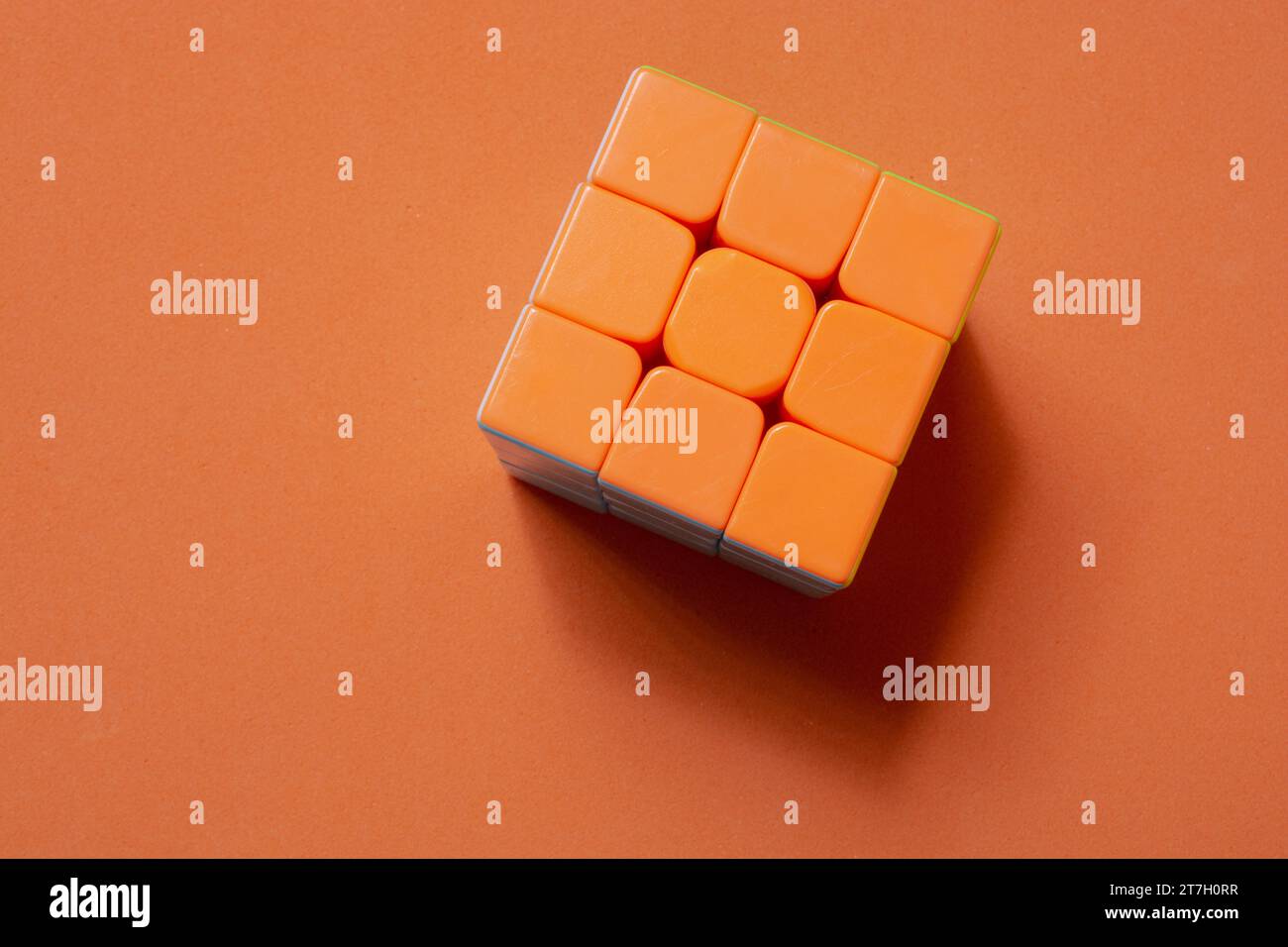 Rubik's cube in female hands. problem solving Stock Photo - Alamy