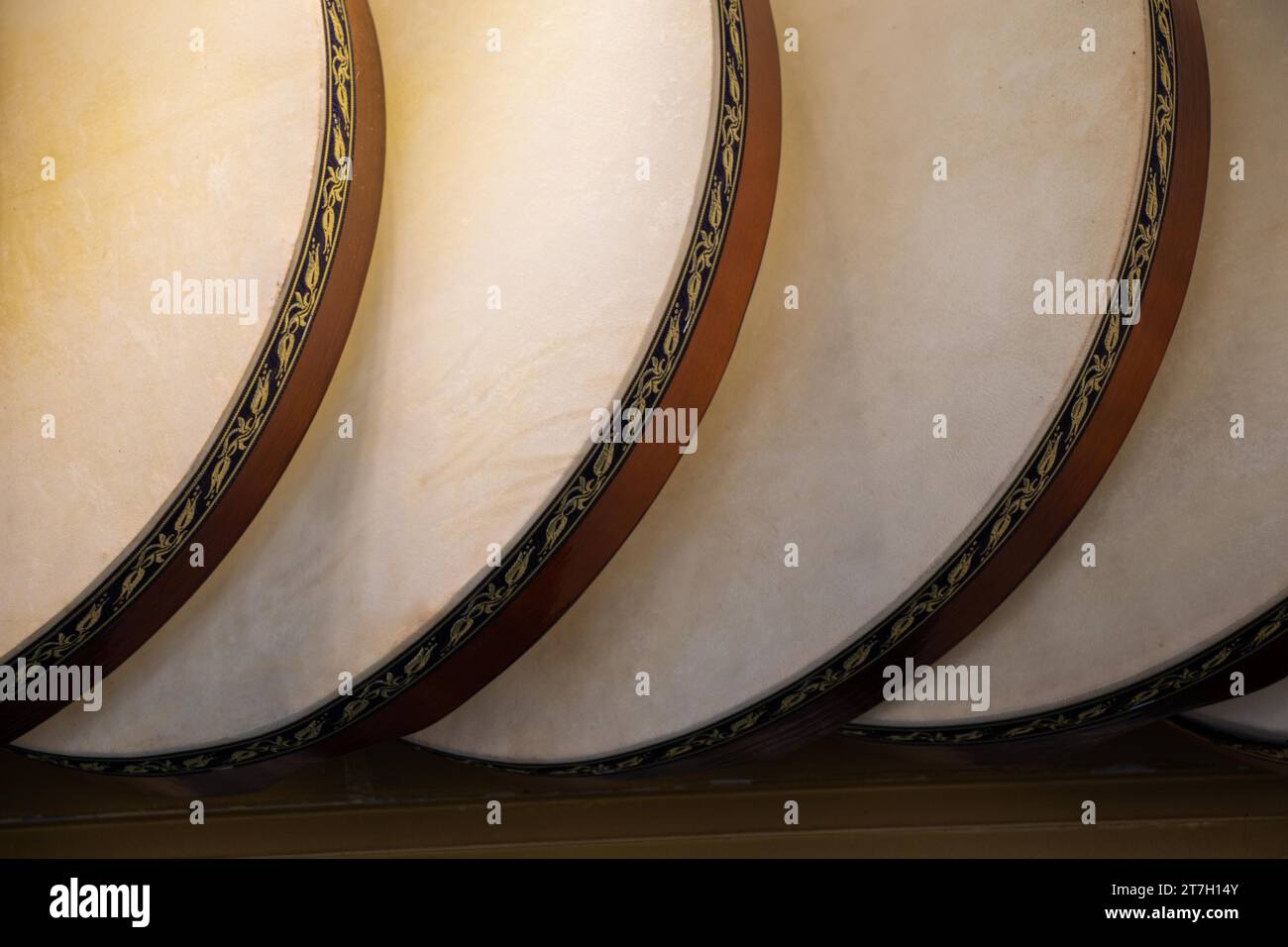 Traditional Turkish tambourine or drums as Music instrruments Stock ...