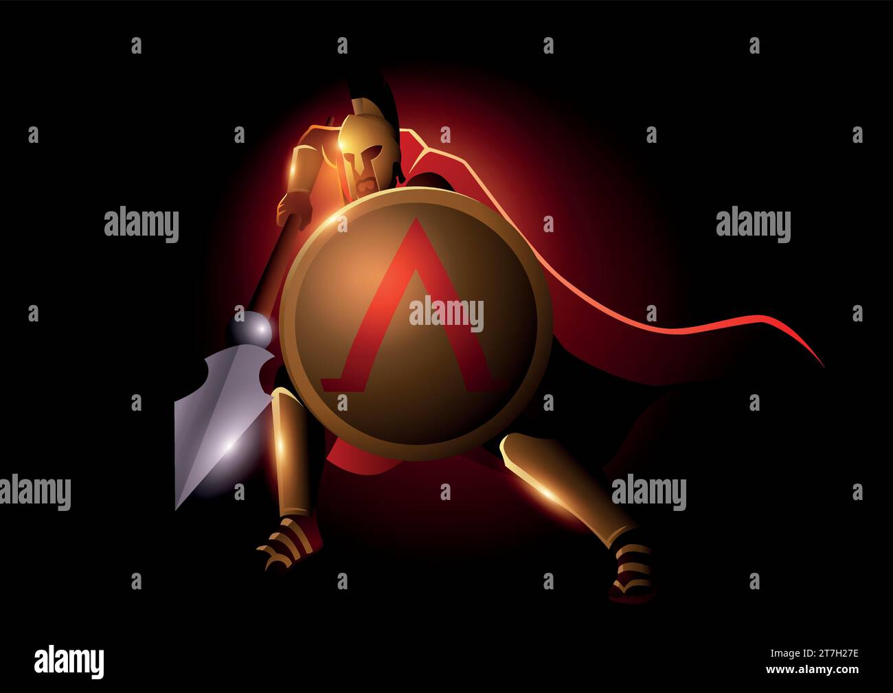 Battle scene illustration Stock Vector Images - Alamy