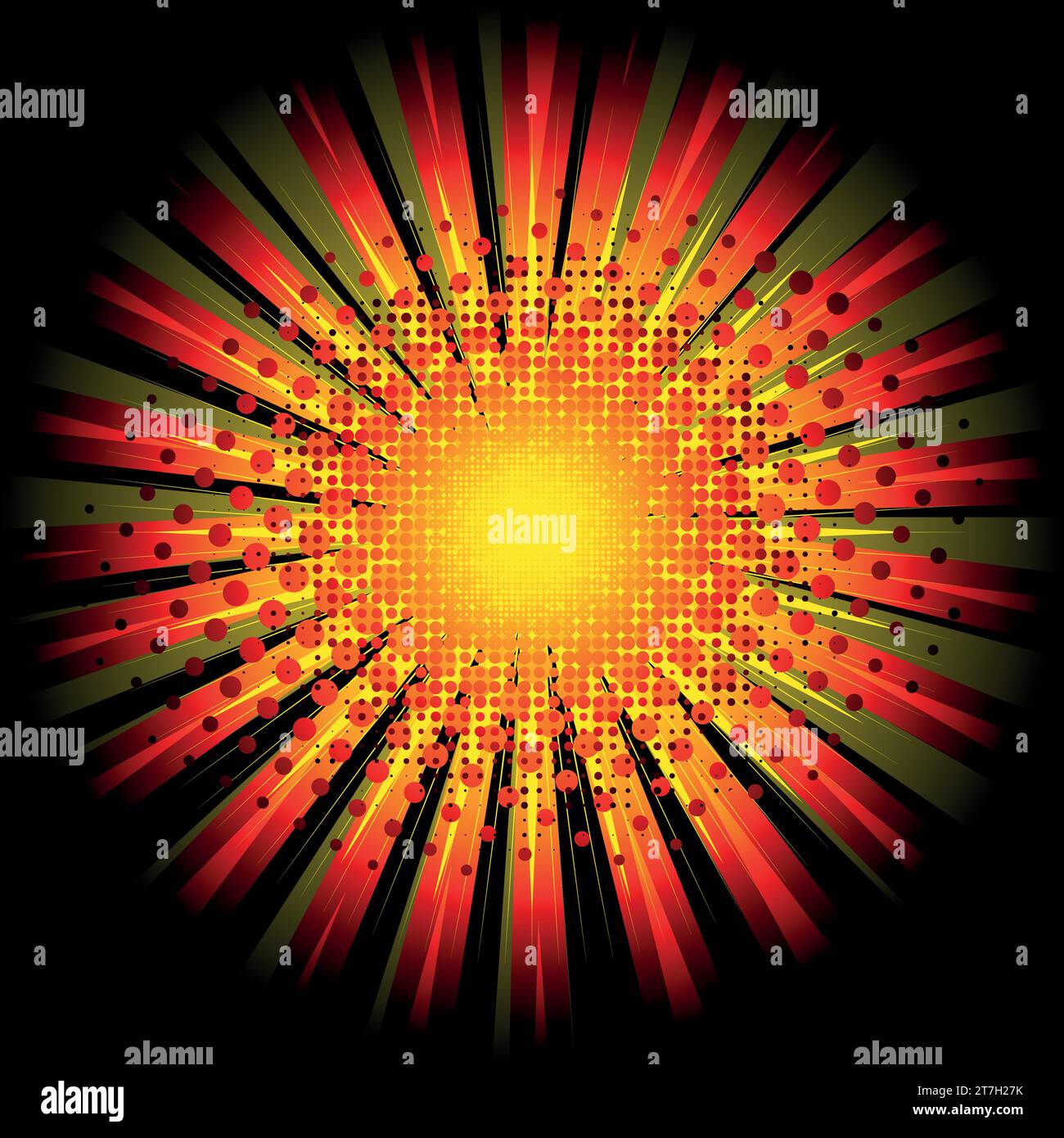 Comic blast, cartoon explosion, bursting vector illustration Stock ...