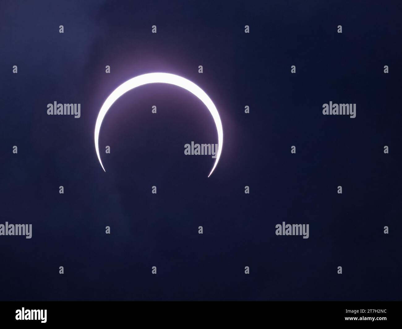 Resolving annular eclipse of the sun by the moon with thin clouds in ...
