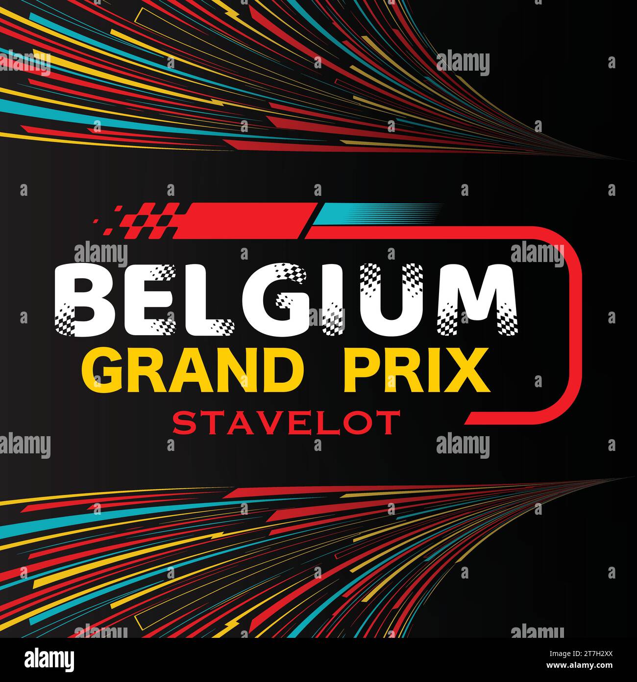 Belgium colorful Grand Prix wallpaper Stock Vector Image & Art - Alamy