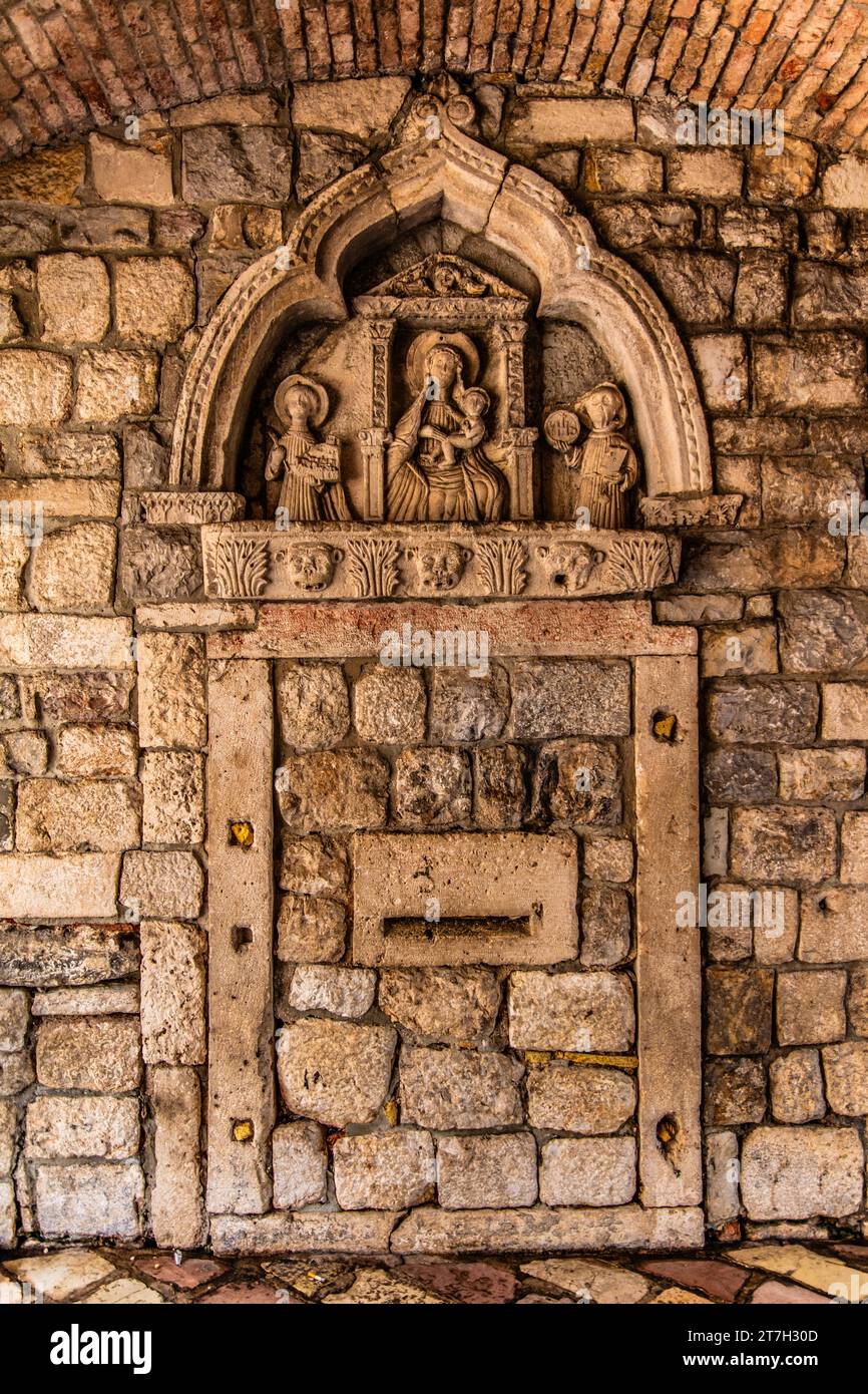 Sea gate, Morska Vrata with image of St Mary and St Trifun as patron ...