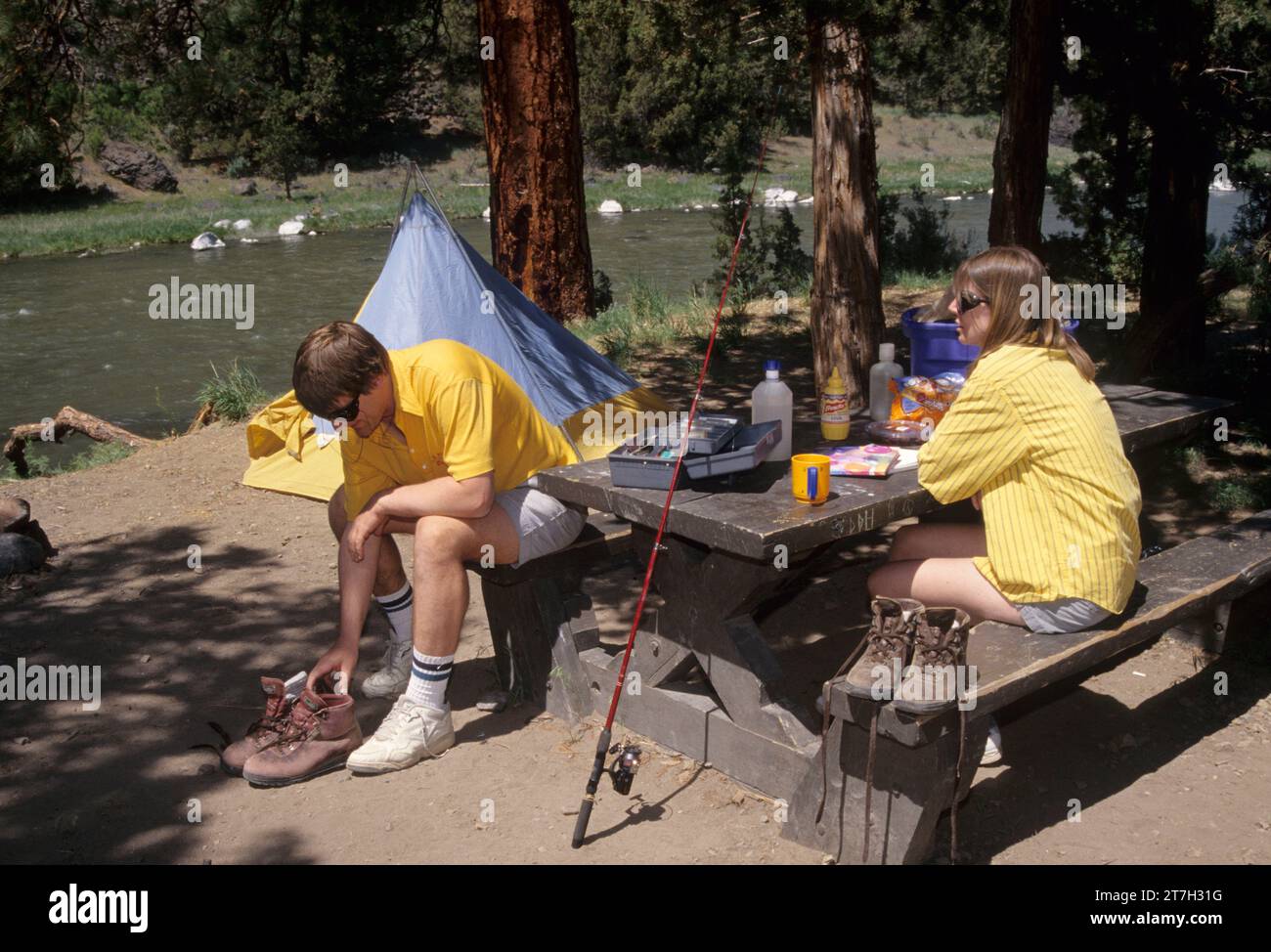 Camping along Crooked River, Crooked Wild and Scenic River, Lower ...