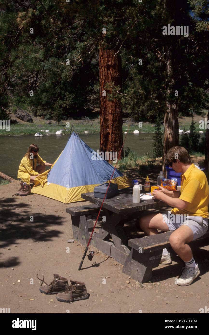 Camping along Crooked River, Crooked Wild and Scenic River, Lower ...