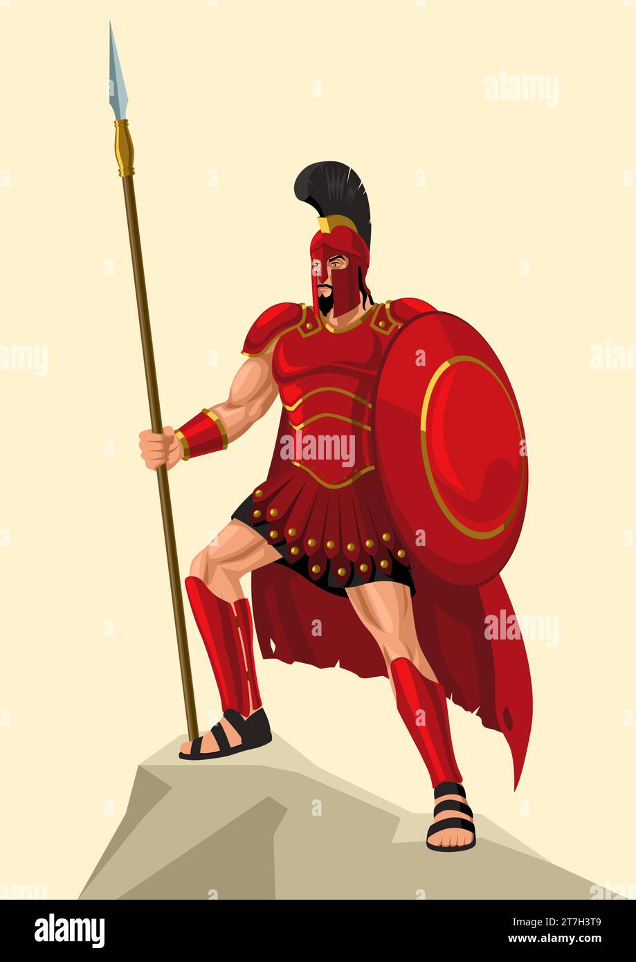 Greek god and goddess vector illustration series, Ares, is the Greek ...