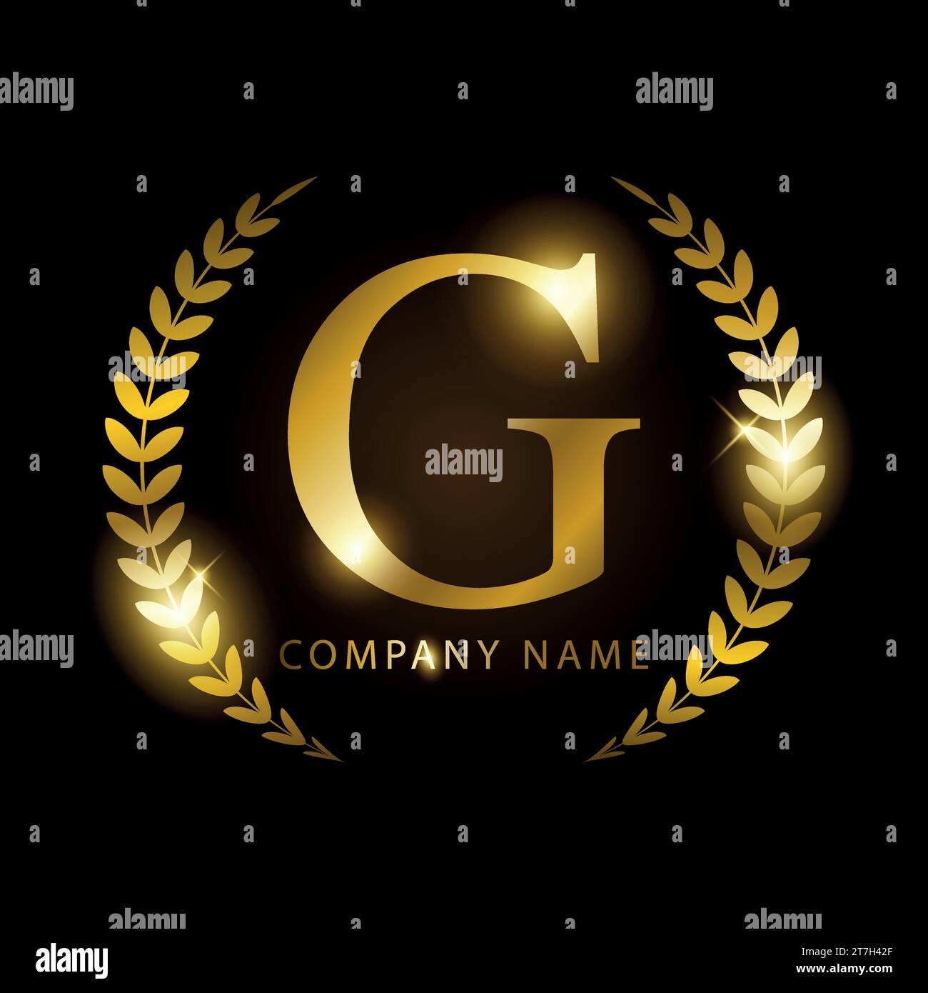 Luxury golden letter G for premium brand identity or label. Vector ...