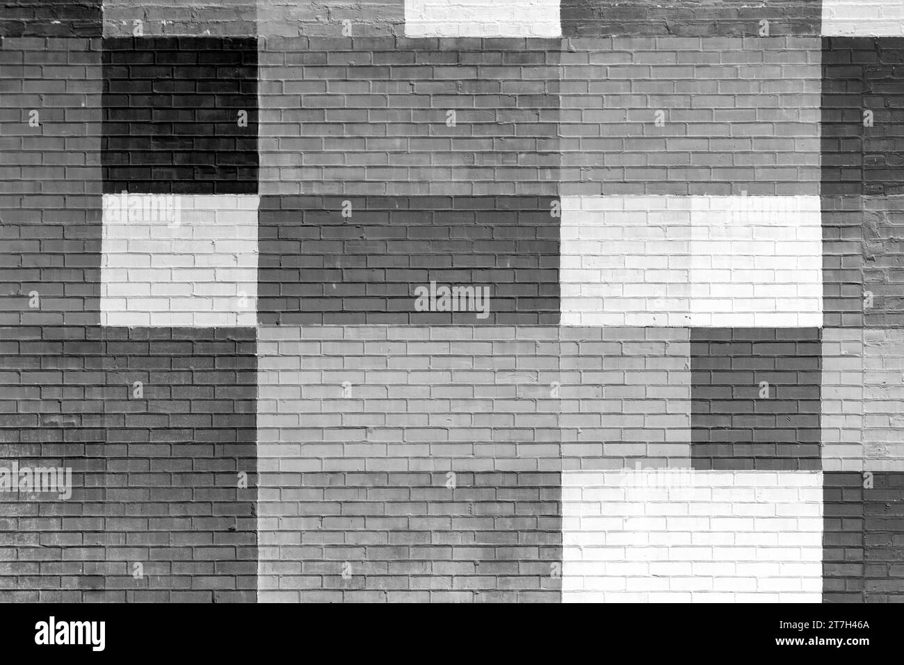 colorful old brick wall in different colors in geometric pattern Stock ...