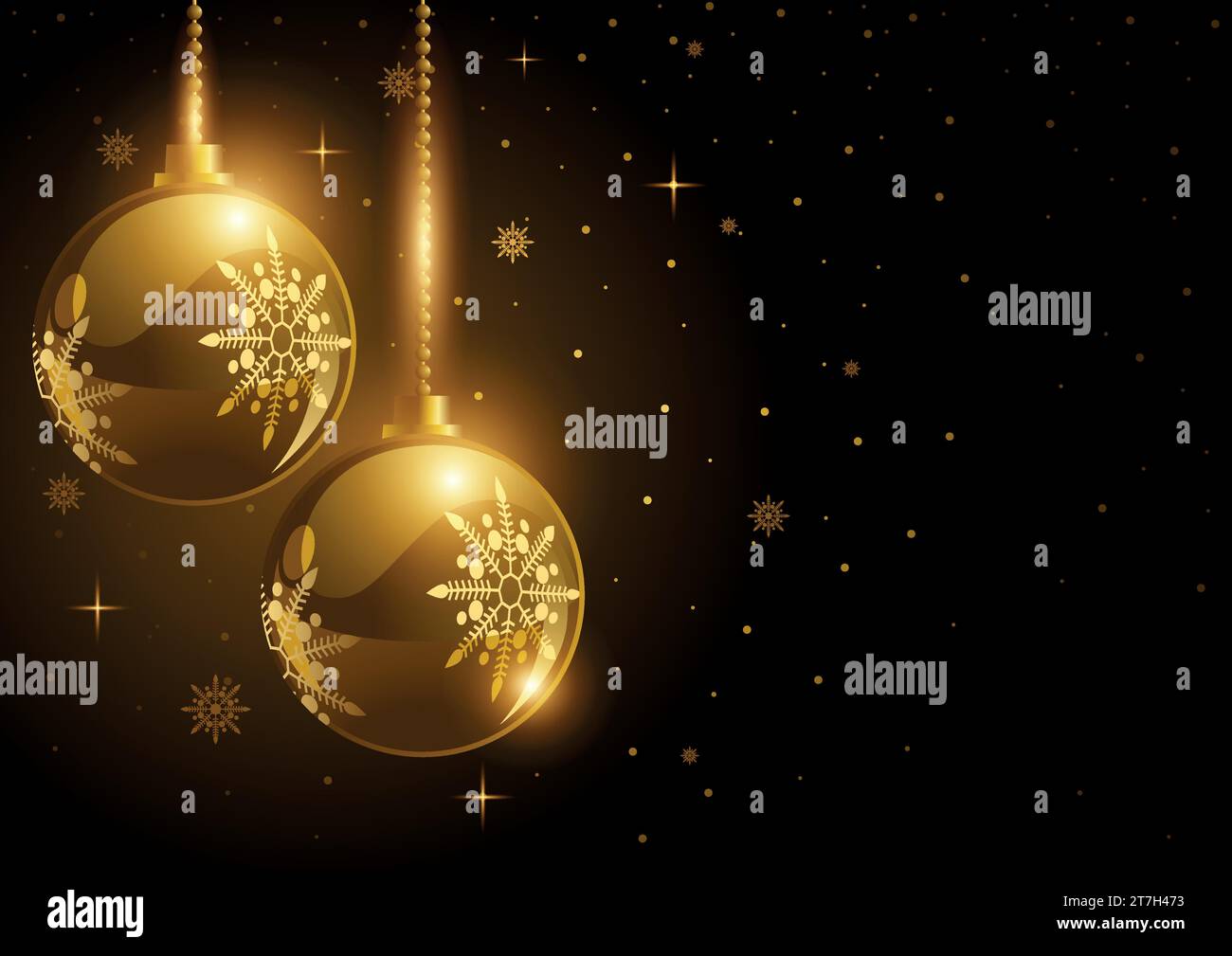Decorative golden balls for Christmas theme and background Stock Vector ...