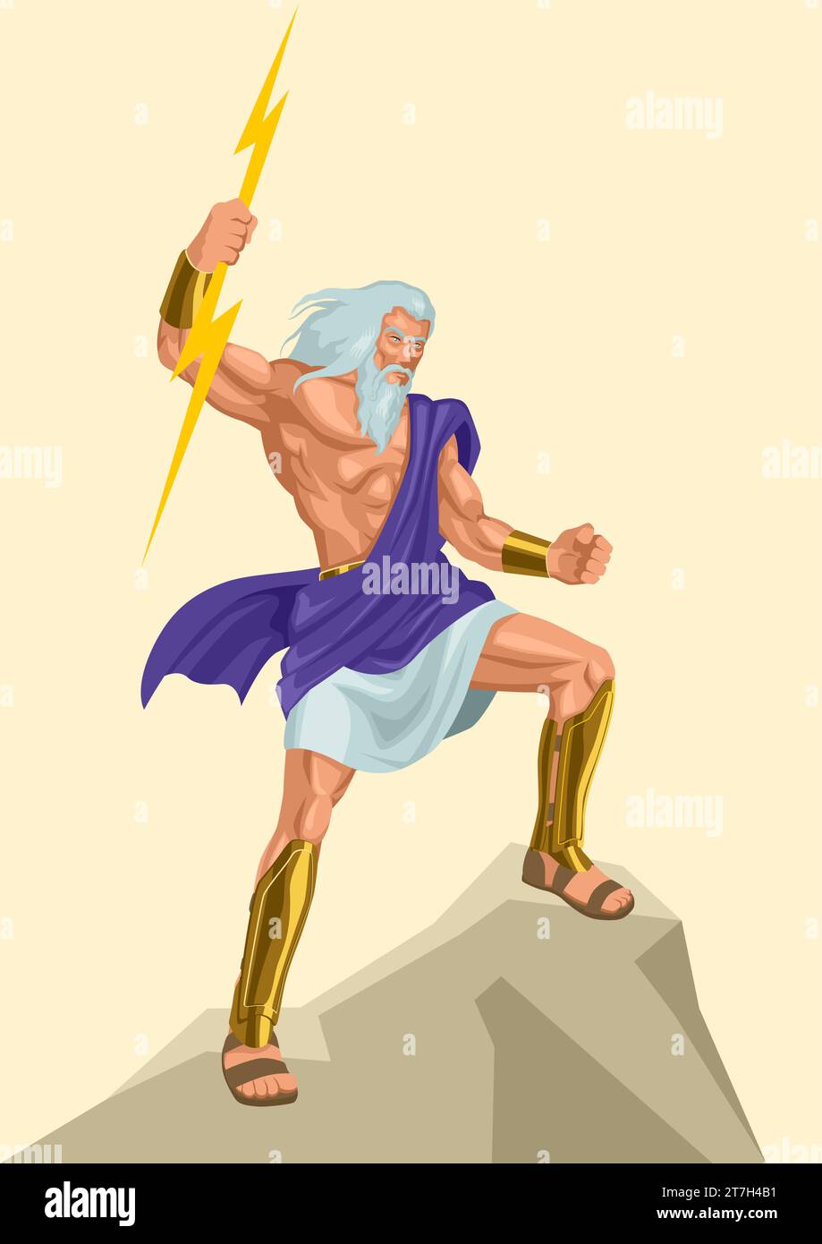 Greek god and goddess vector illustration series, Zeus, the Father of Gods and men Stock Vector ...
