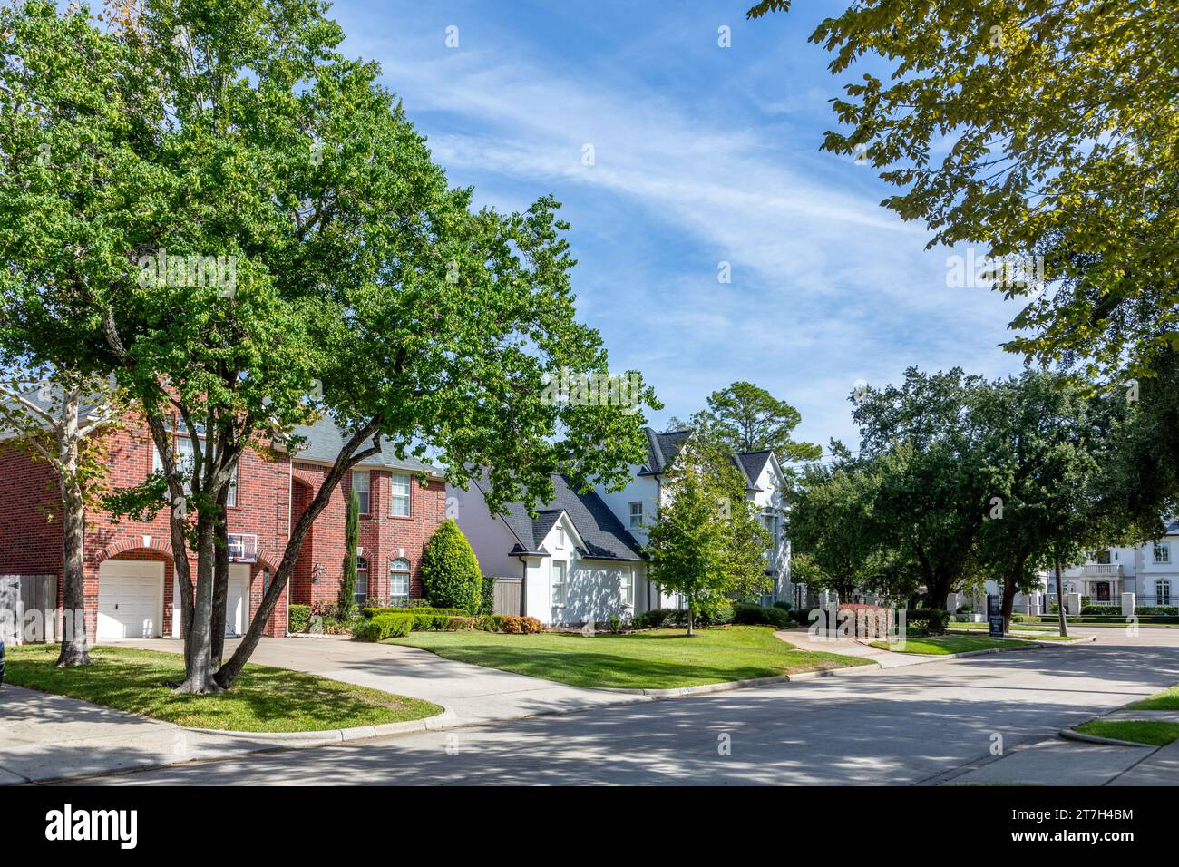 old historic brick houses in suburban area of Houston, a preferred ...