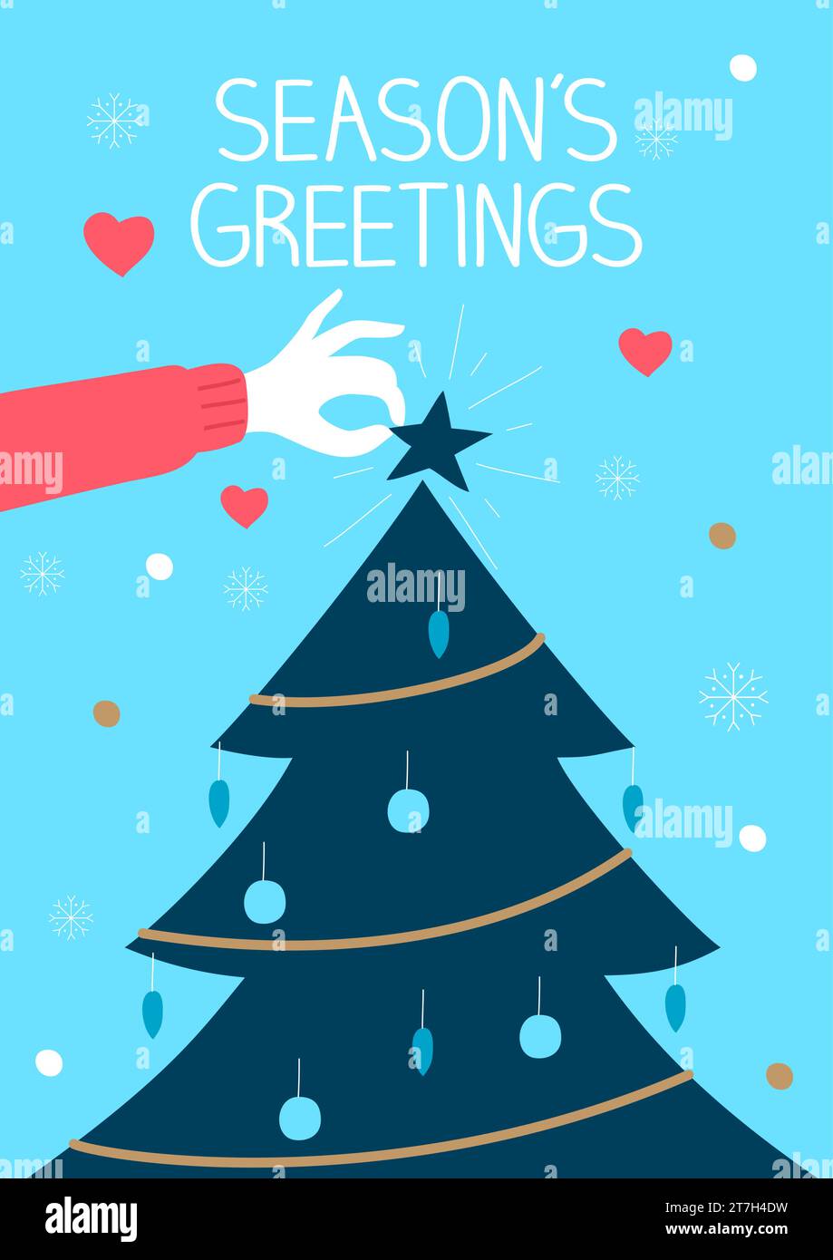 Simple flat vector illustration for Christmas theme and background ...