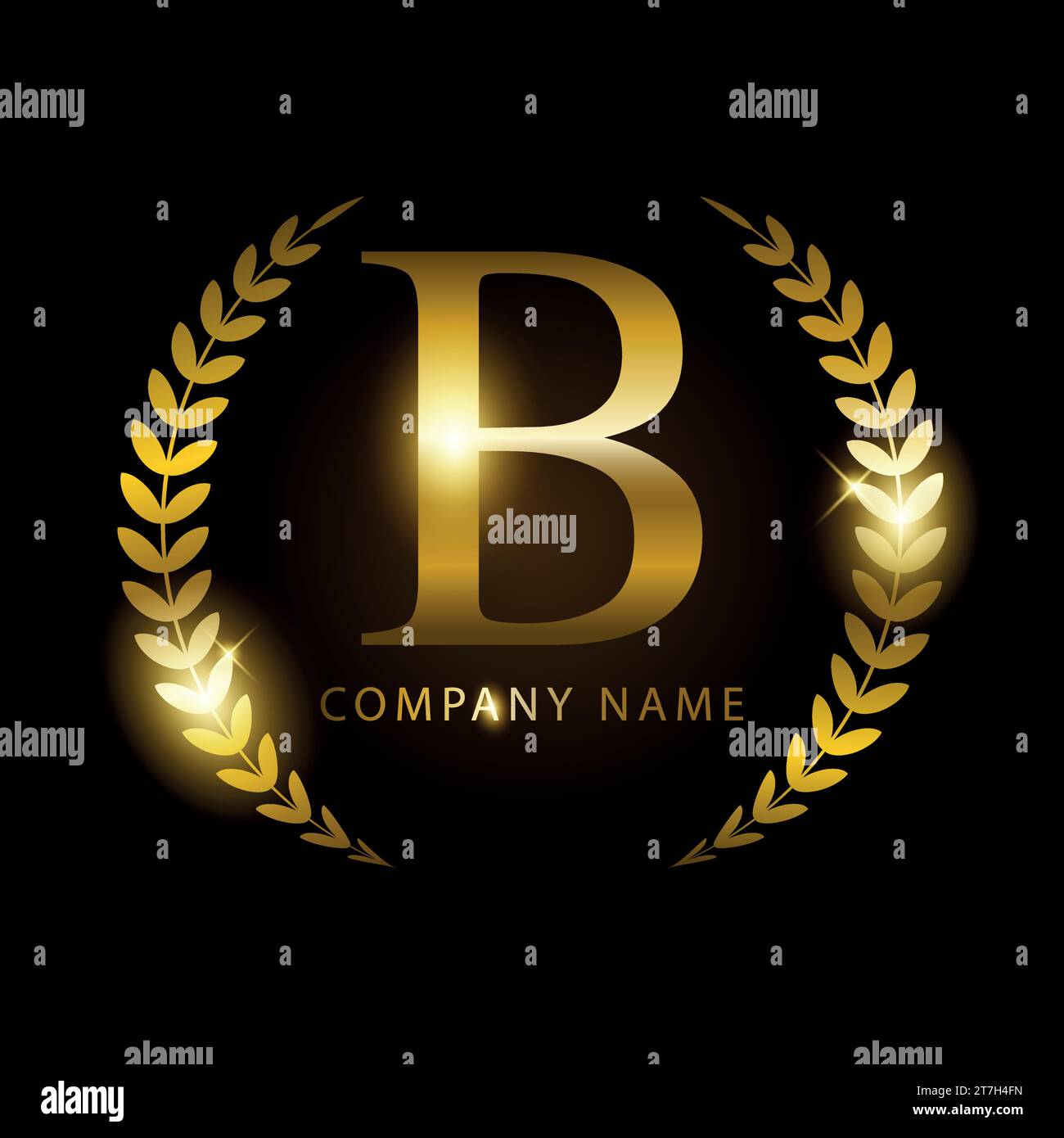 Luxury golden letter B for premium brand identity or label. Vector ...