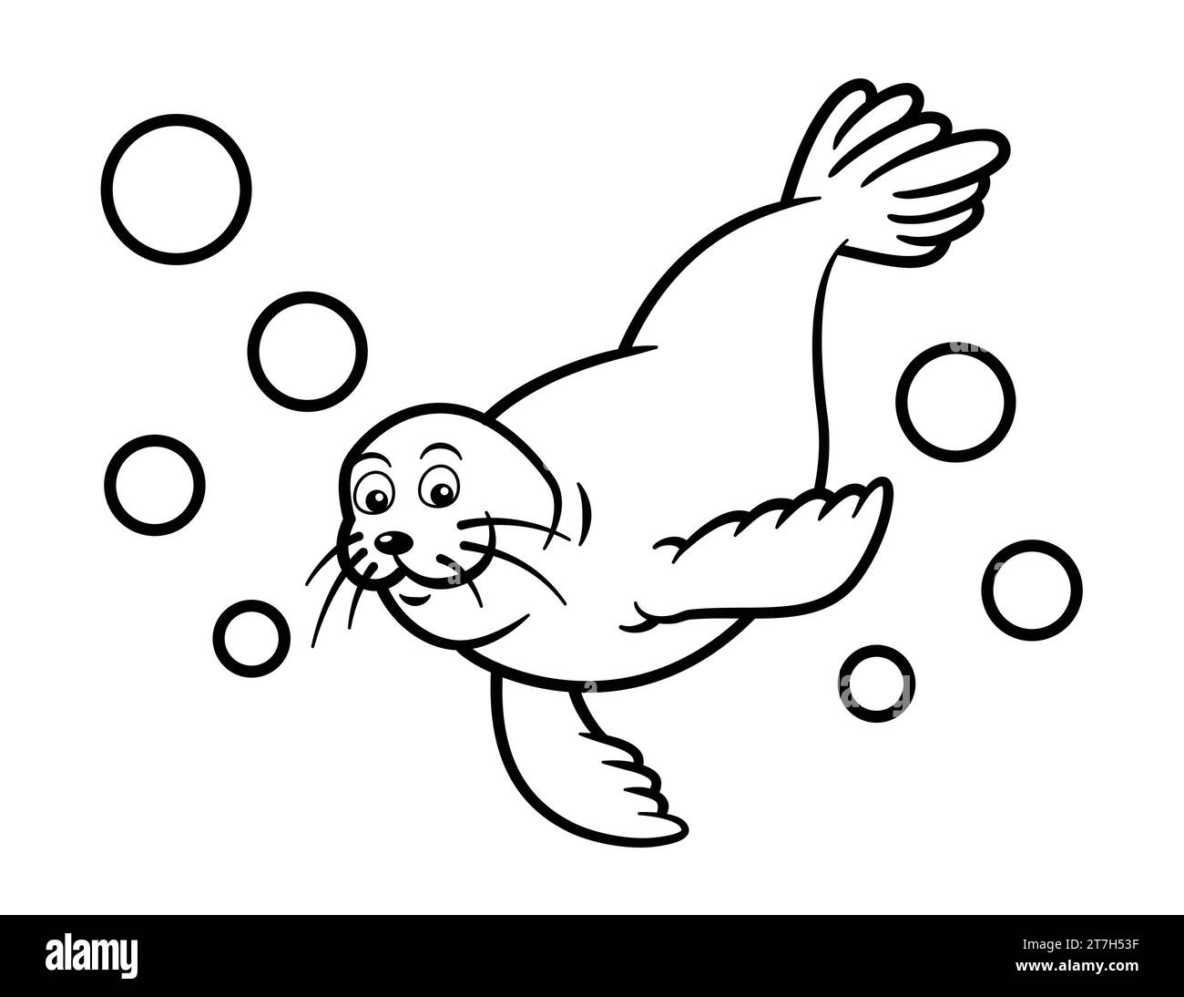 Cute girl coloring page Black and White Stock Photos & Images - Alamy