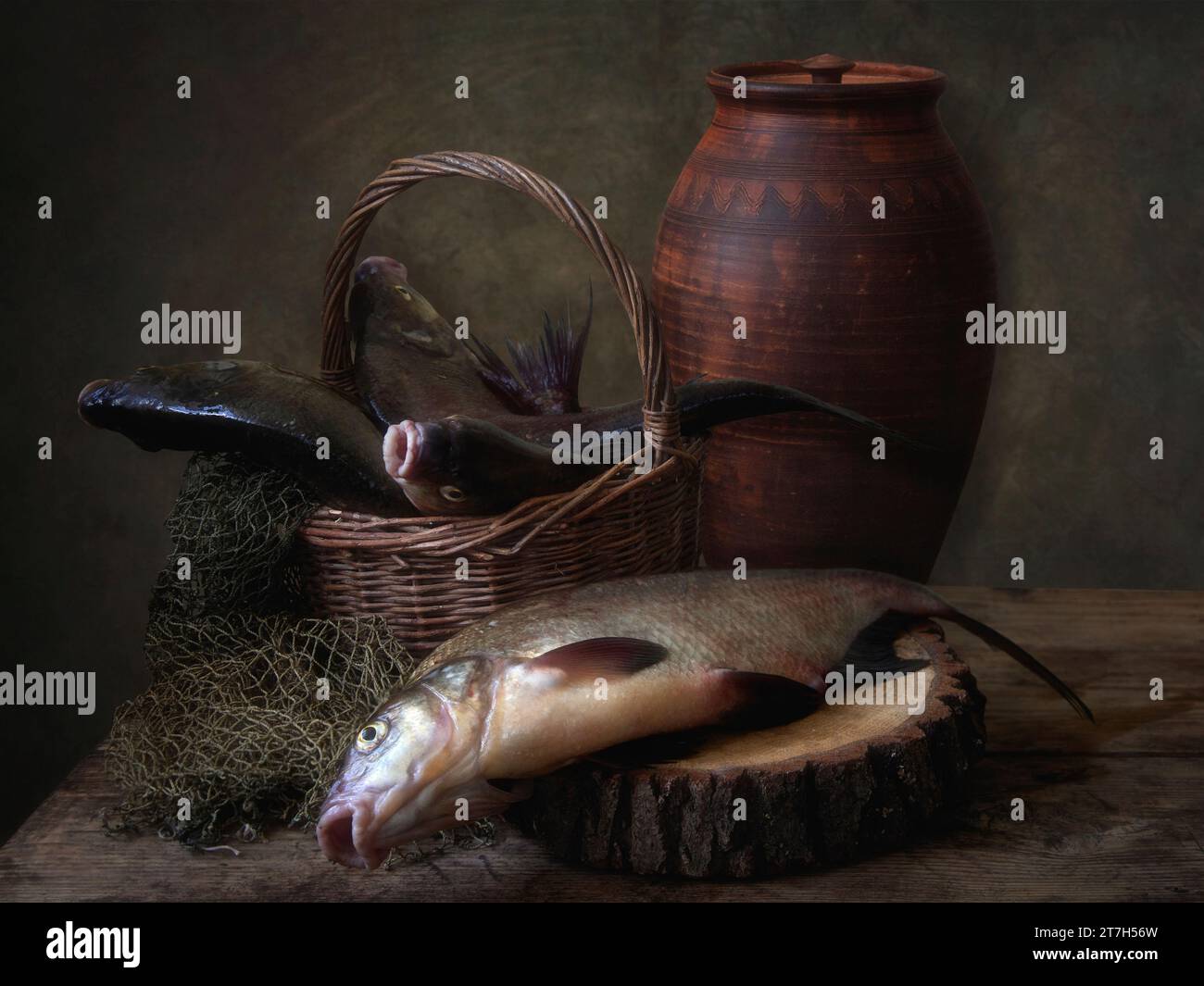 Still life food fish table hi-res stock photography and images - Alamy