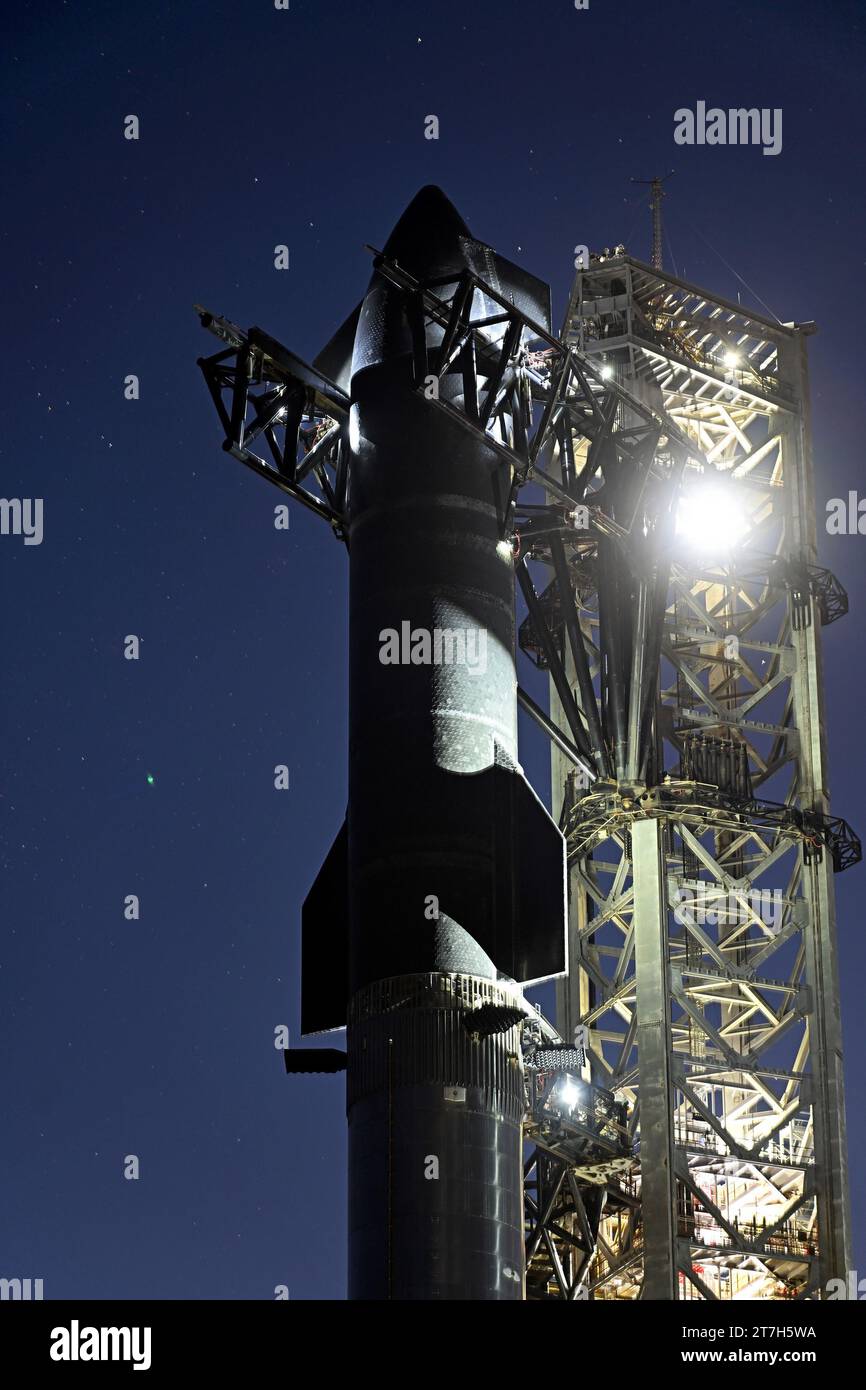 The Spacex Starship Has Been Stacked Onto The Super Heavy Booster In