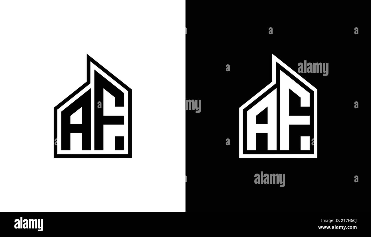 Letter AF building vector Logo Design Template. Letter AF real estate ...