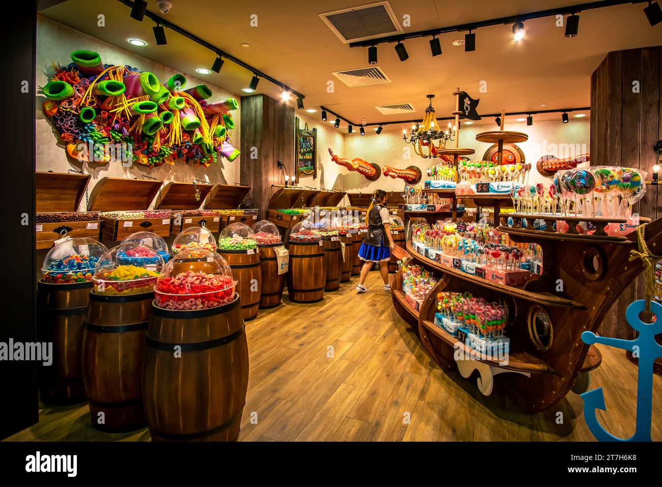 Colorful candy shop along underground link way from Ngee Ann City to ...