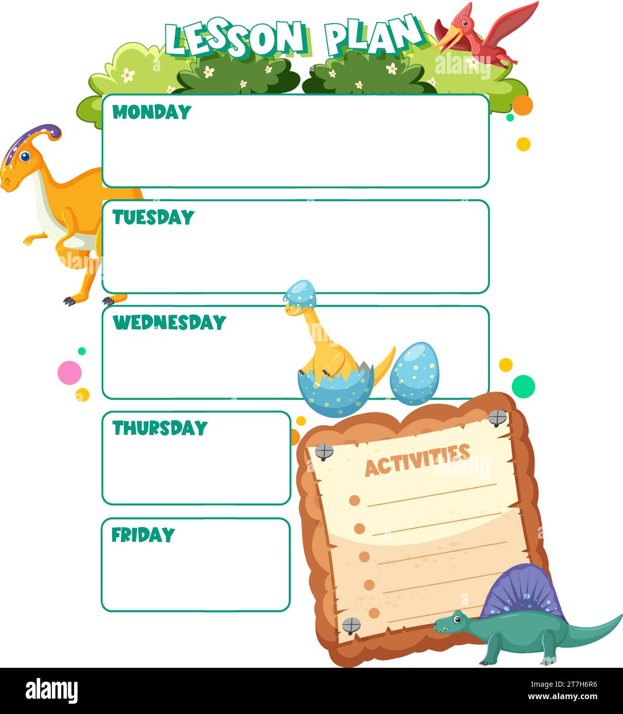 Fun and educational lesson plan with adorable dinosaur decorations ...