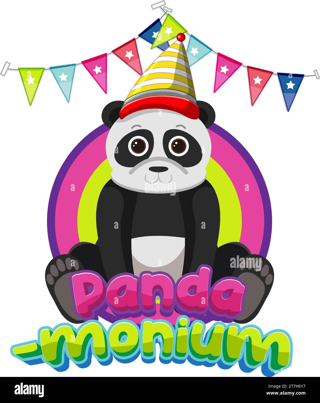 A funny and clever cartoon illustration featuring pandemonium with ...