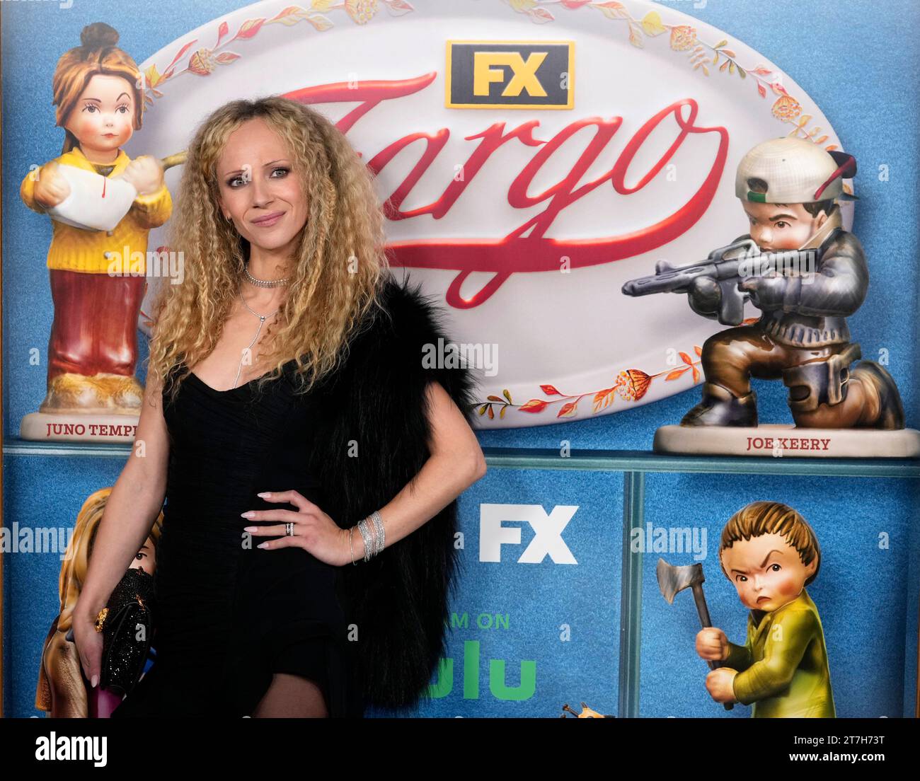Juno Temple, a cast member in "Fargo," poses at the premiere of the ...