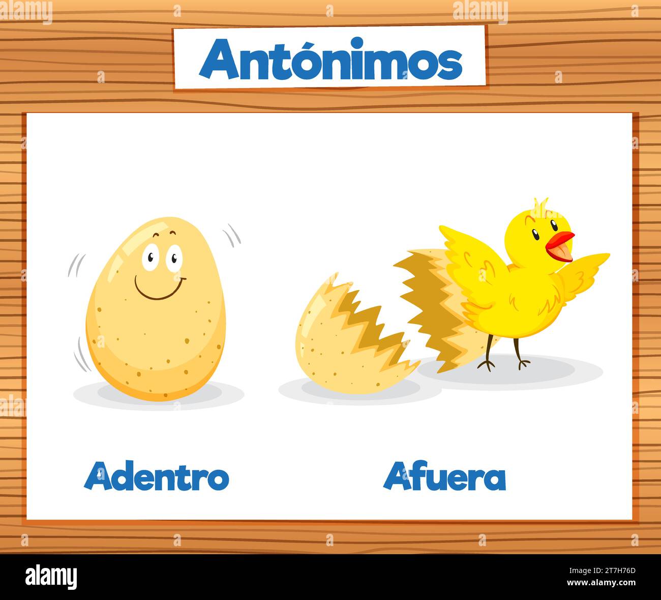 A vector cartoon illustration depicting the Spanish words 'Andentro ...