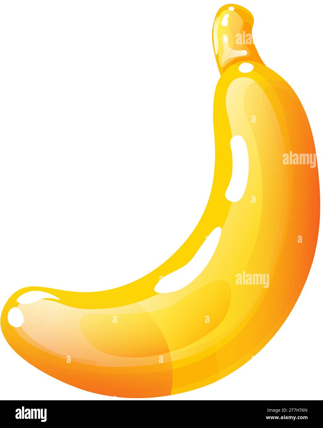 Chewy sugar fruit, banana gummy jelly candy icon Stock Vector Image ...