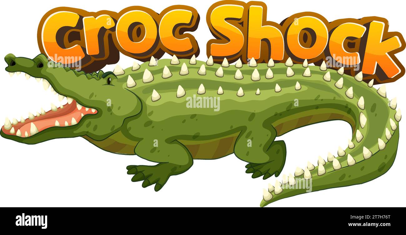 A hilarious cartoon crocodile surprises with a shocking twist Stock ...