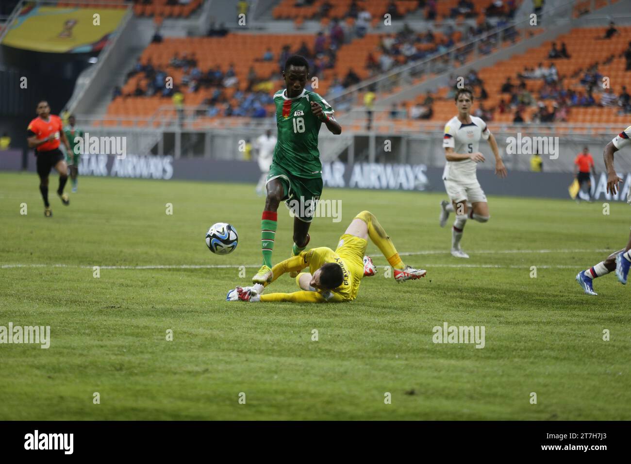 Burkina Faso Player's Souleymane Alio (left) outwits United States ...