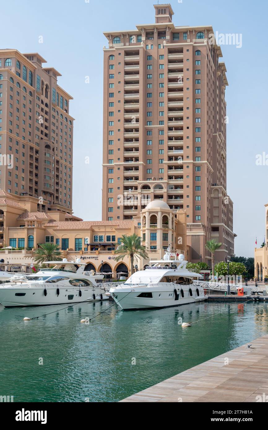 Doha, Qatar - November 11, 2023: The Pearl in Doha. View of the Marina ...