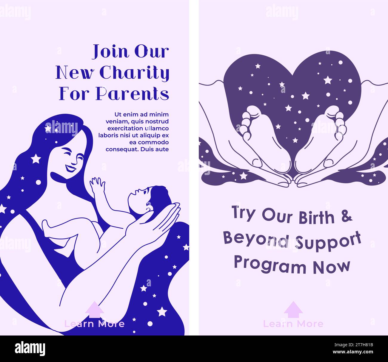 Join our new charity for parents, support program Stock Vector Image ...