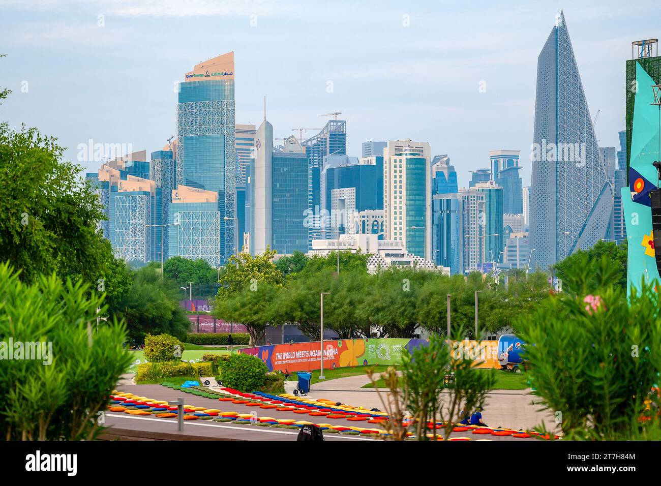Doha, Qatar - November 11, 2023: Beautiful Doha Skyline view from Bidda ...