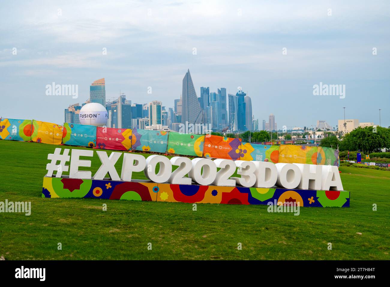 Doha, Qatar - November 11, 2023: The international horticultural expo ...