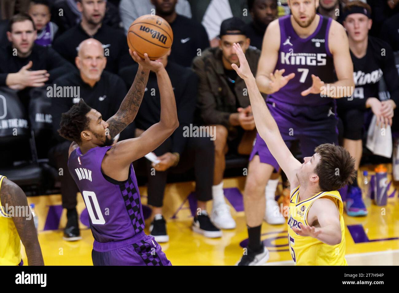 Los Angeles, California, USA. 15th Nov, 2023. Sacramento Kings' Malik ...